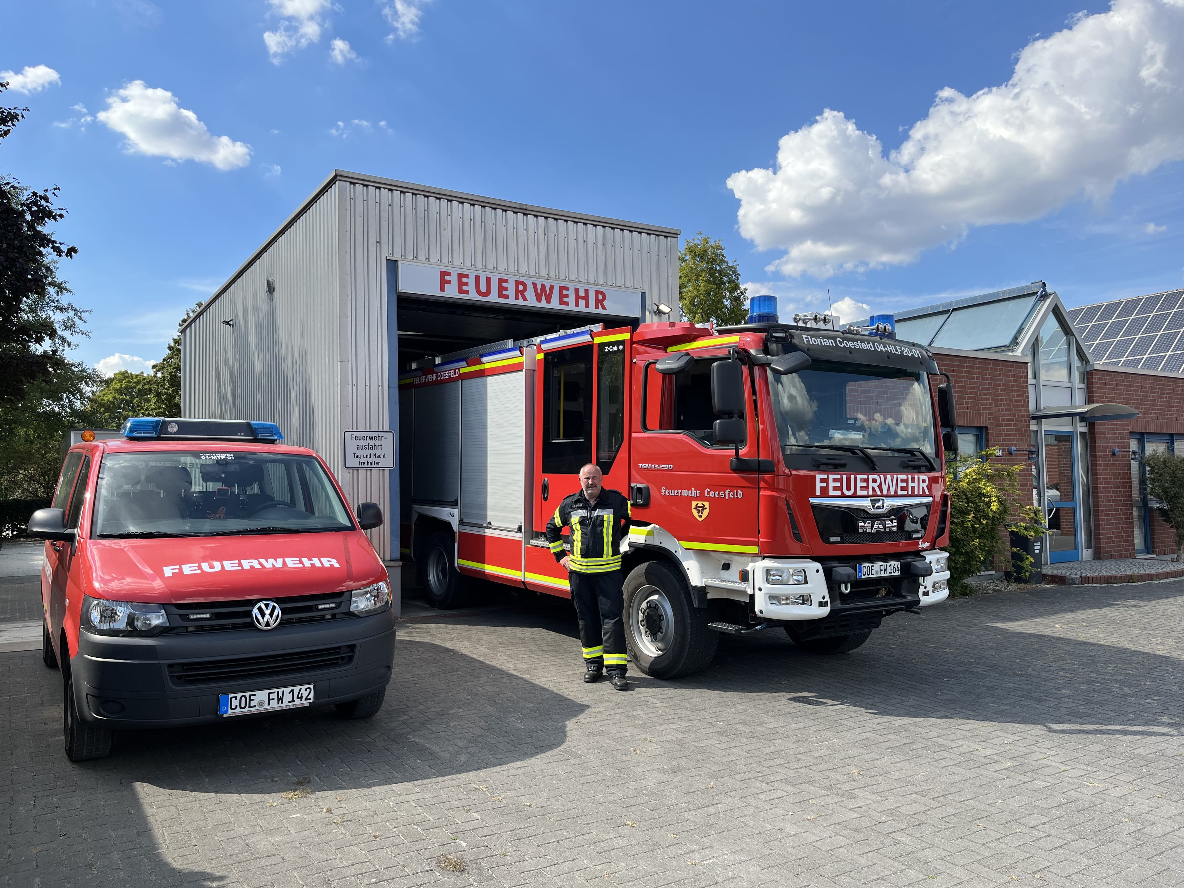 Feuerwehr hat sich am neuen Übergangsstandort West gut eingerichtet - Feuerwehr Coesfeld